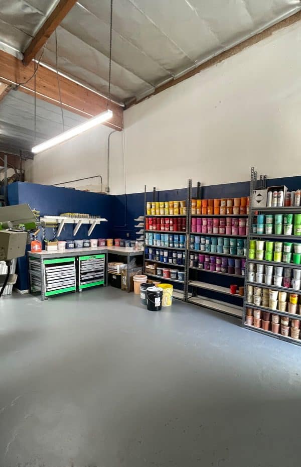 Videos and photos of our screen printing shop in Lakewood, CA